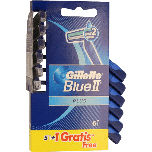 Gillette Blue II Fixa 5+1 Azul | Cosmetic Fan